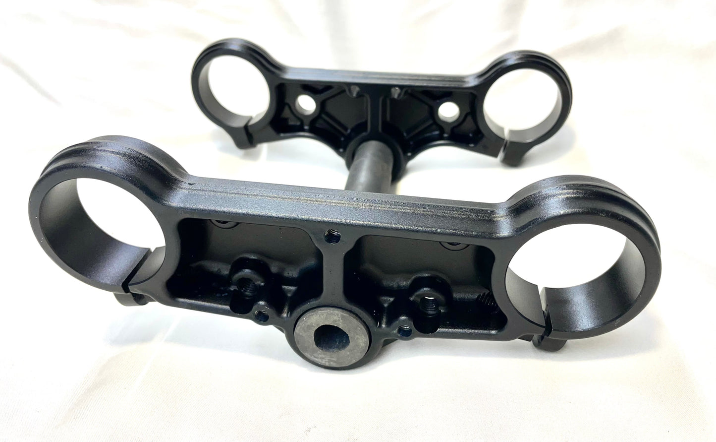 B1 forged black triple tree fork clamps (complete with cone bearing an ...